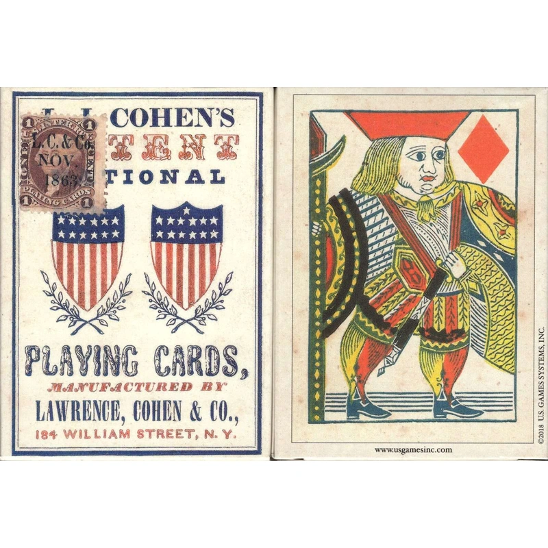 1863 Patent National Reproduction Playing Cards USGS - Your Magic ...